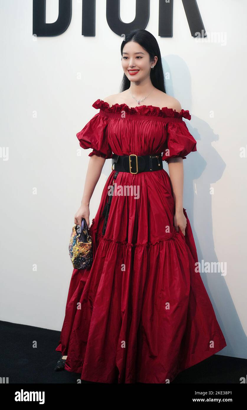 Chinese actress and singer Yang Caiyu attends the opening of ART’N DIOR ...