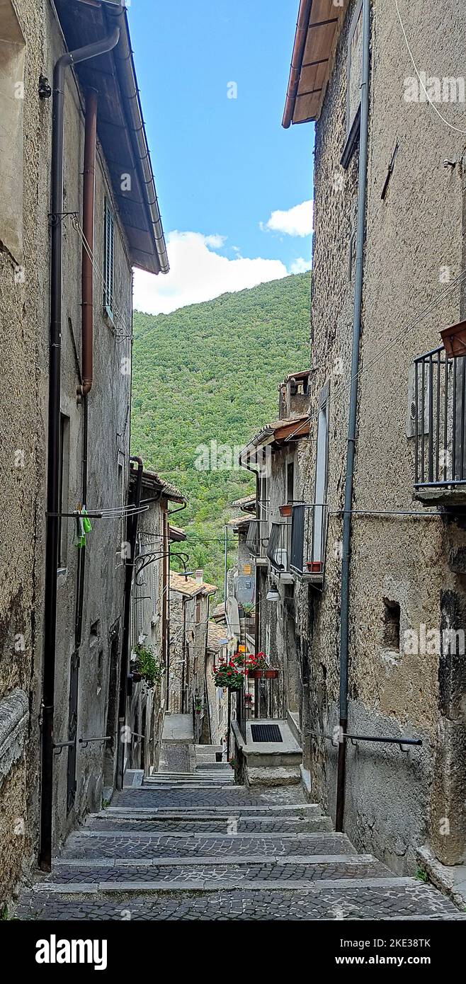 Italy heritage tourism in Abruzzo summer tour Stock Photo - Alamy