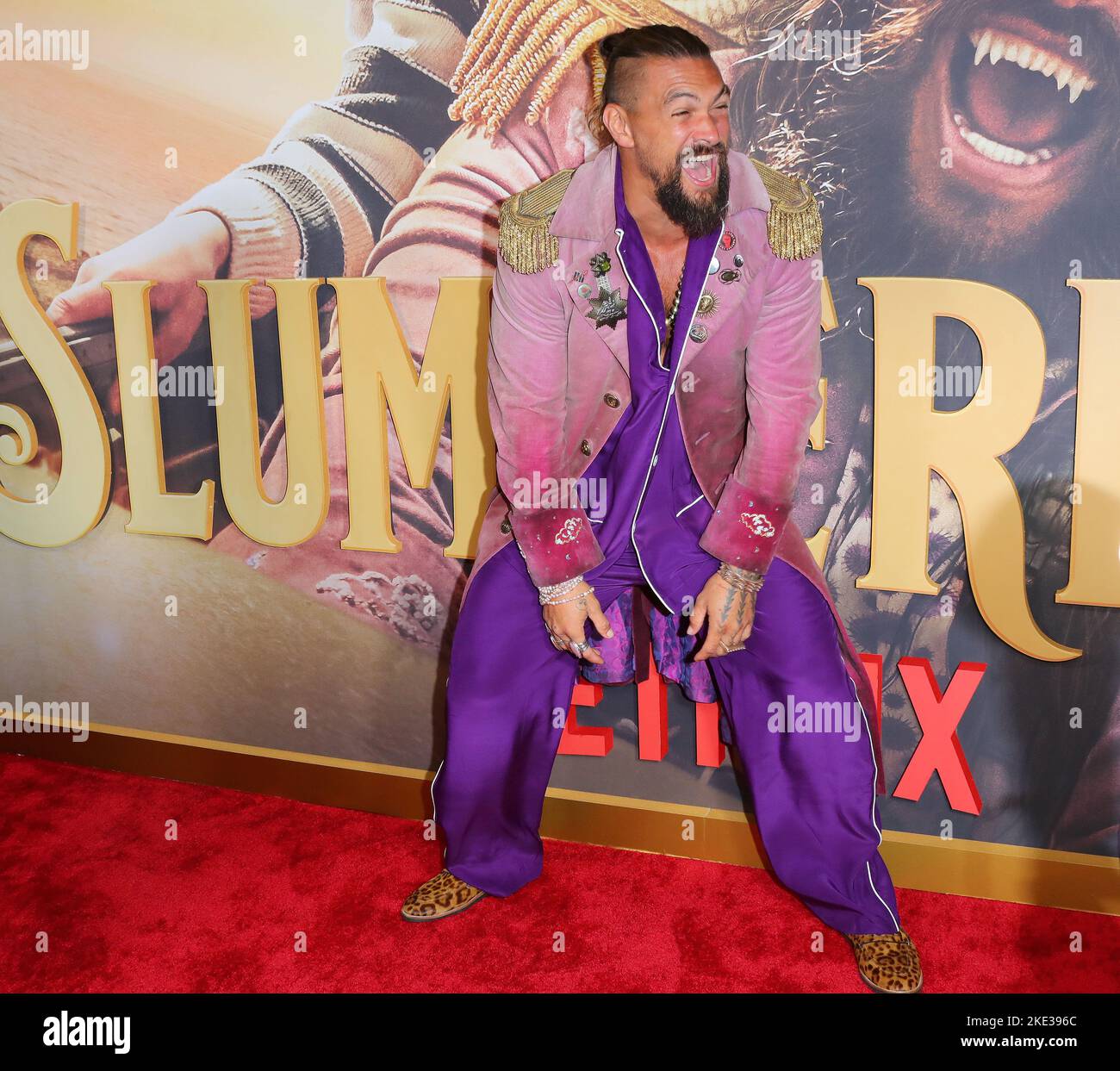 Jason Momoa arrives at The World Premiere of SLUMBERLAND held at ...
