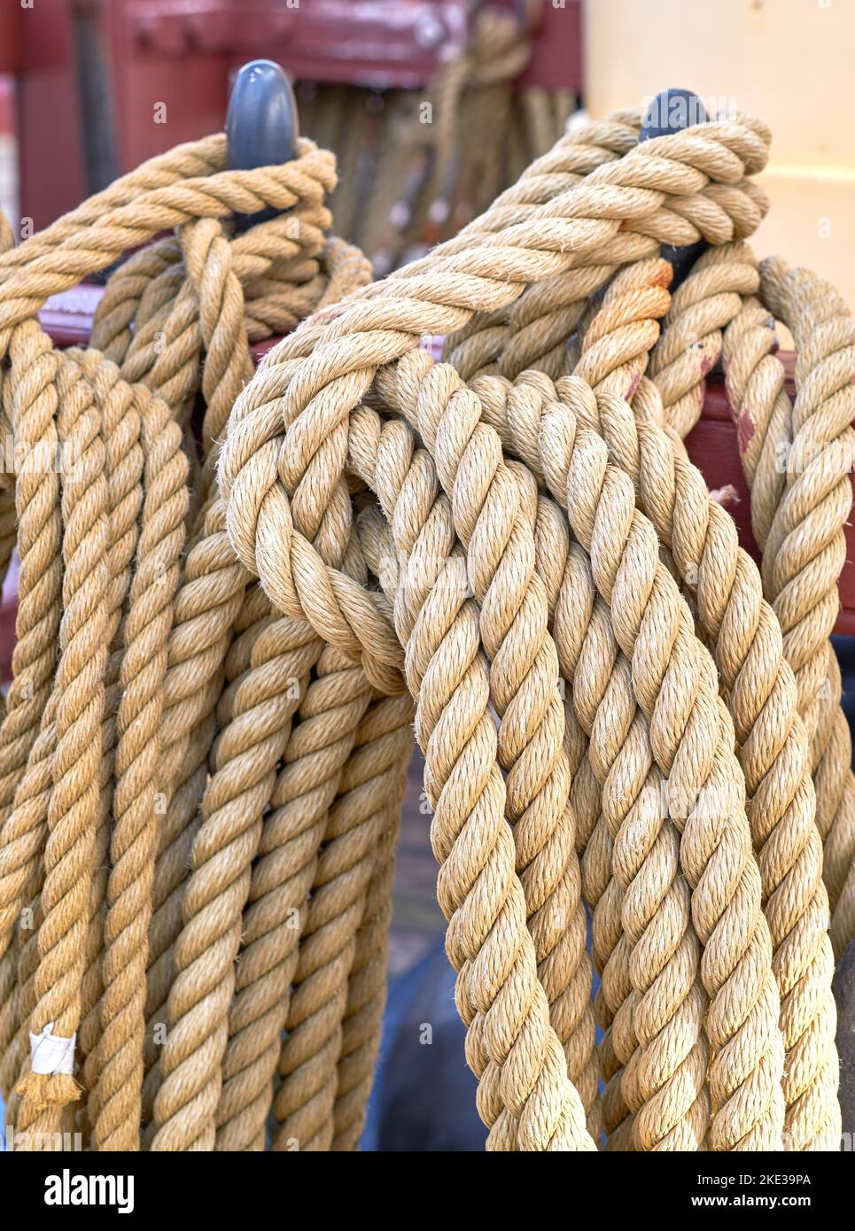 The Historical sailboat Fregatten Jylland - National treasure. Detail ...