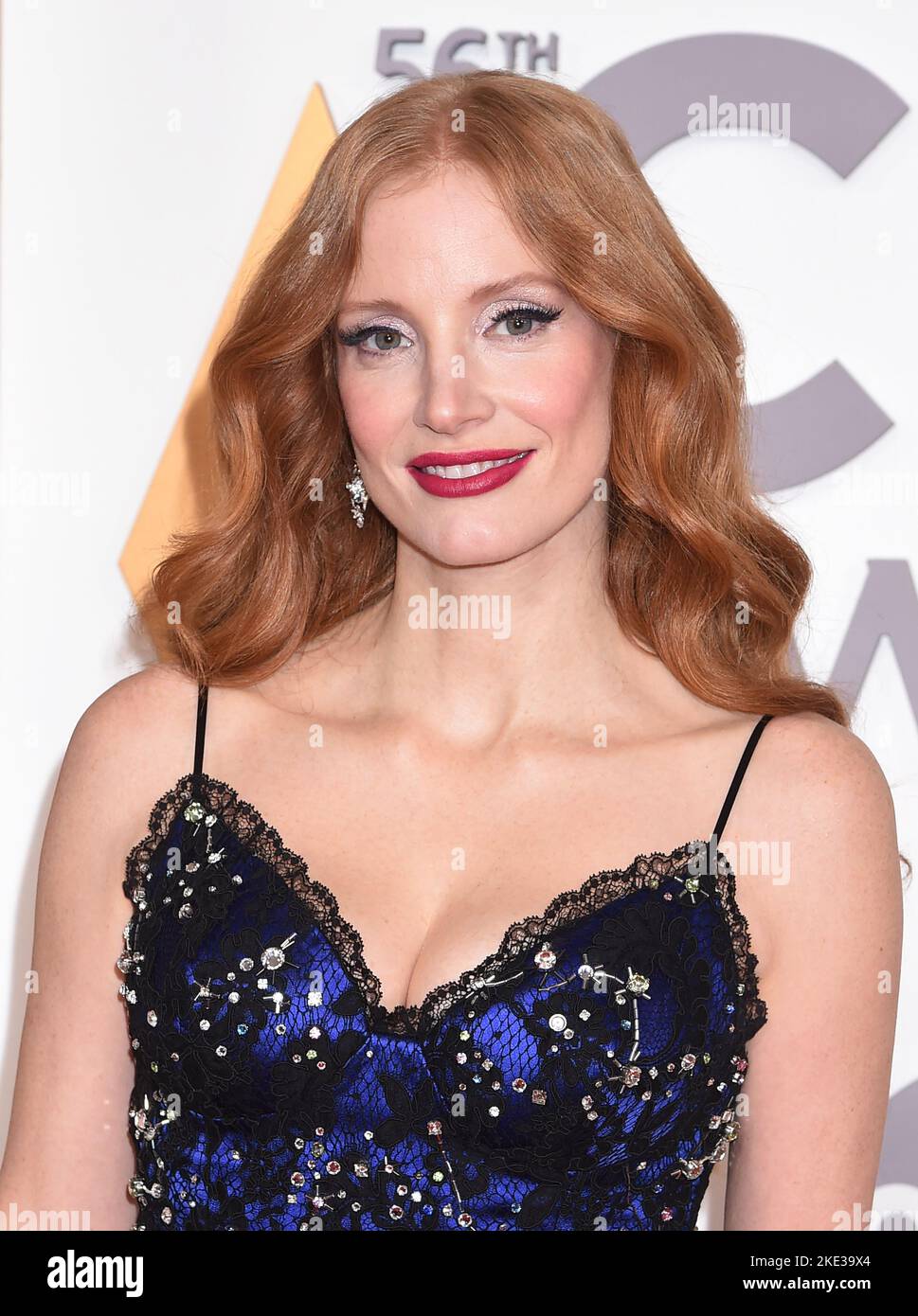 Jessica Chastain arriving at the 56th Annual Country Music Association Awards held at the ...