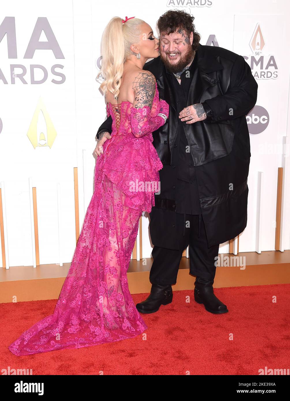 Jelly Roll and Bunnie DeFord arriving at the 56th Annual Country Music ...