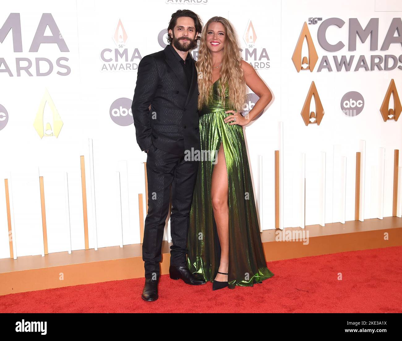 Thomas Rhett and Lauren Gregory arriving at the 56th Annual Country ...