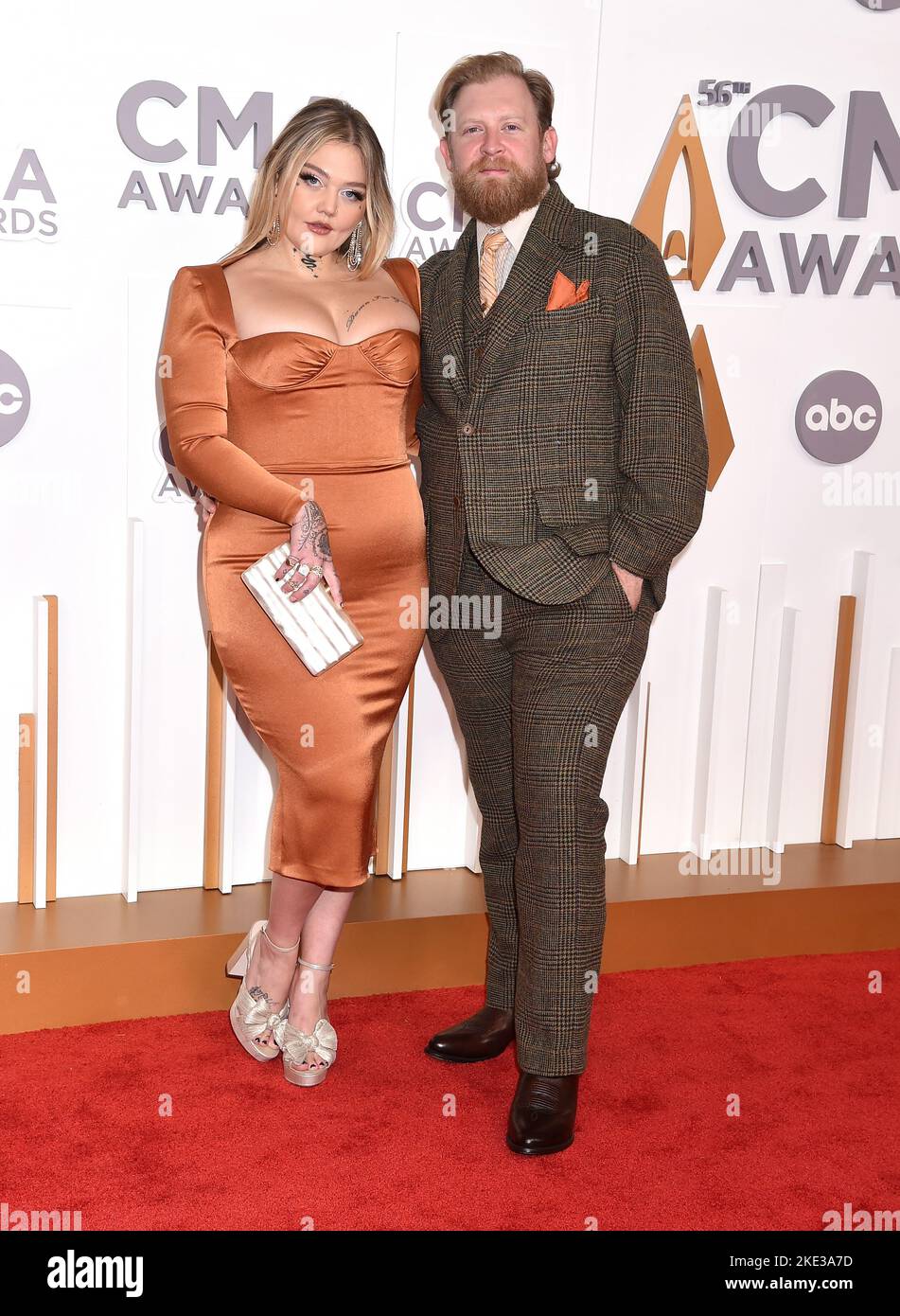 Elle King and Dan Tooker arriving at the 56th Annual Country Music ...