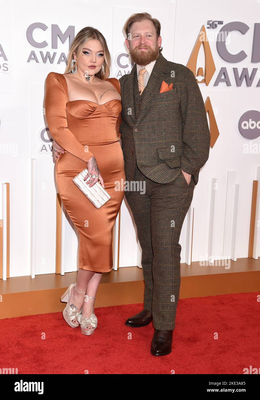 Elle King and Dan Tooker arriving at the 56th Annual Country Music ...