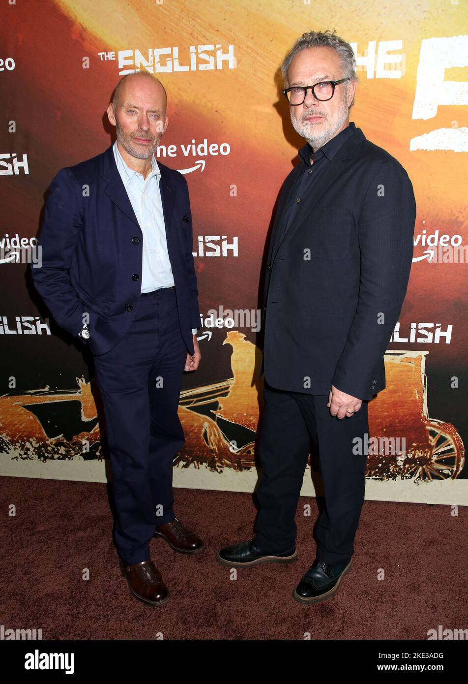 Hugo Blick and Greg Brenman attending 'The English' New York Premiere held at Metrograph on ...