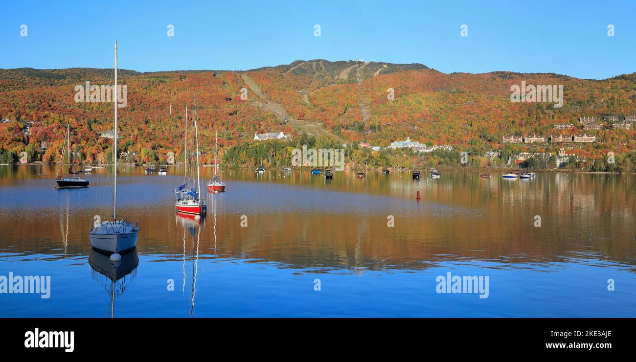 Vivid autumn sky boats hi-res stock photography and images - Alamy