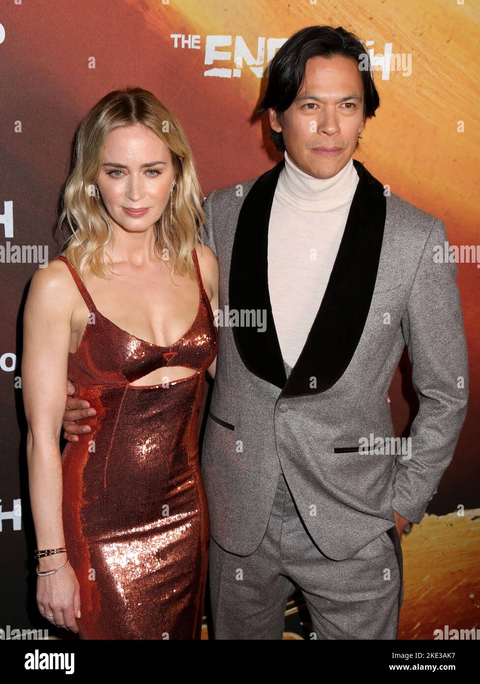 Emily Blunt and Chaske Spencer attending 'The English' New York ...