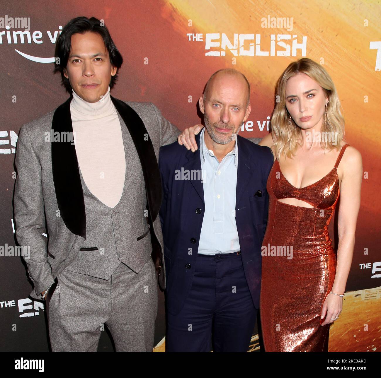 Chaske Spencer, Hugo Blick and Emily Blunt attending 'The English' New ...