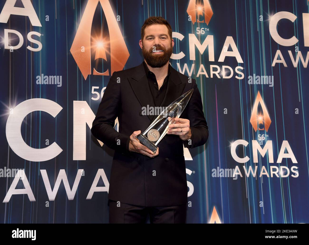 Jordan Davis in the pressroom at the 56th Annual Country Music ...