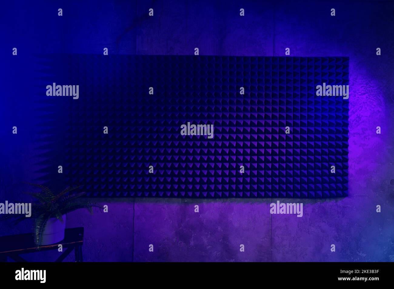 Sound absorbing sponge wall in sound studio Stock Photo - Alamy