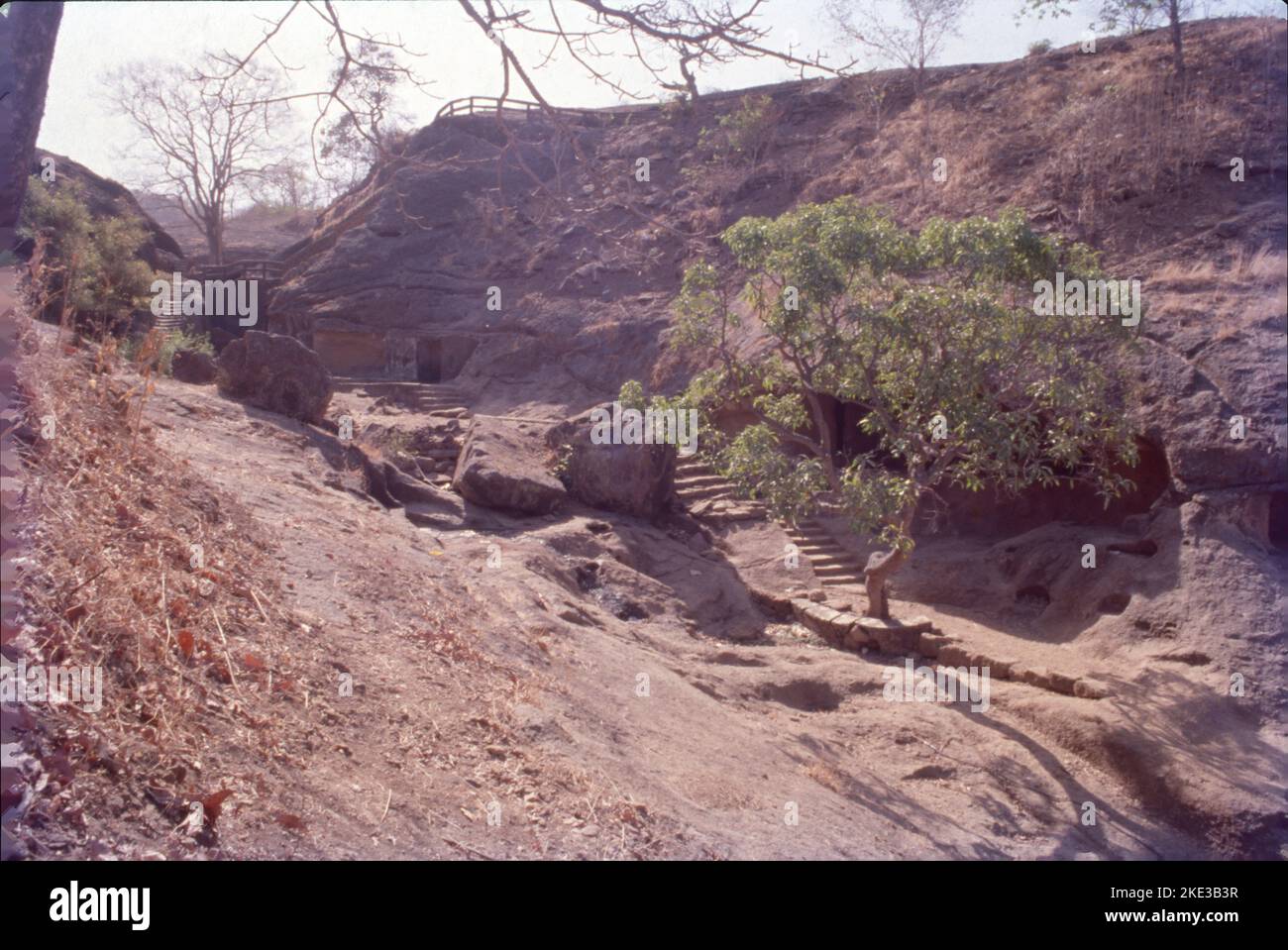 The Kanheri Caves are a group of caves and rock-cut monuments cut into ...