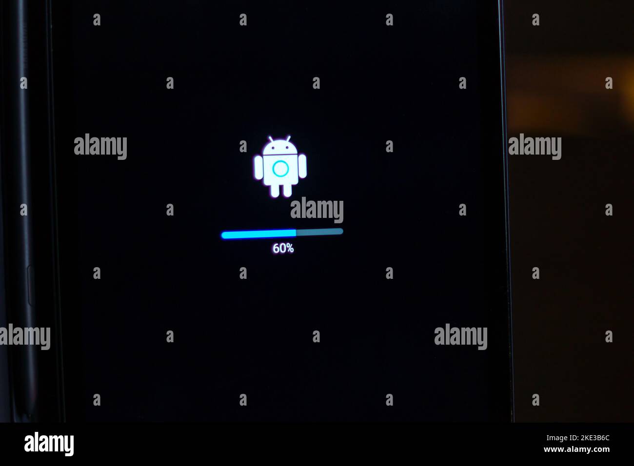 Tyumen, Russia-October 14, 2022: Android update on the tablet, software ...