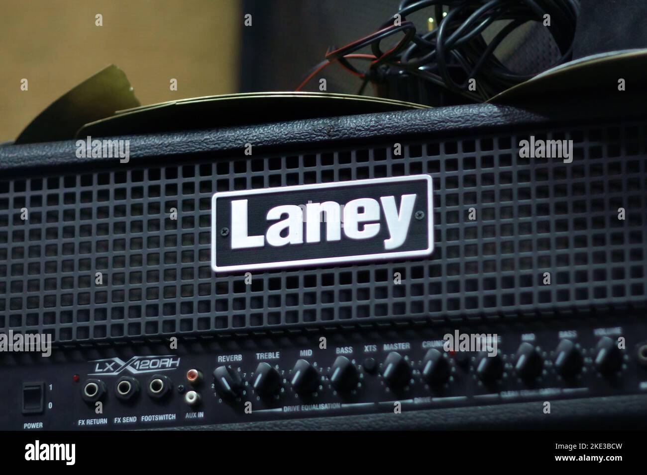 Tyumen, Russia-November 02, 2022: Laney logo Amplification was founded ...