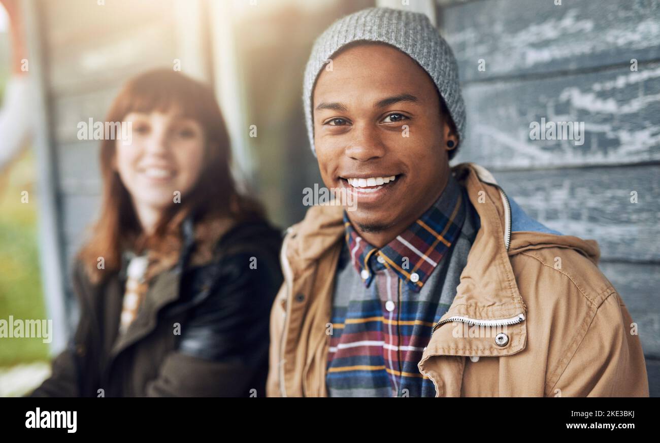 We wish this weekend would never end. Portrait of two friends relaxing ...