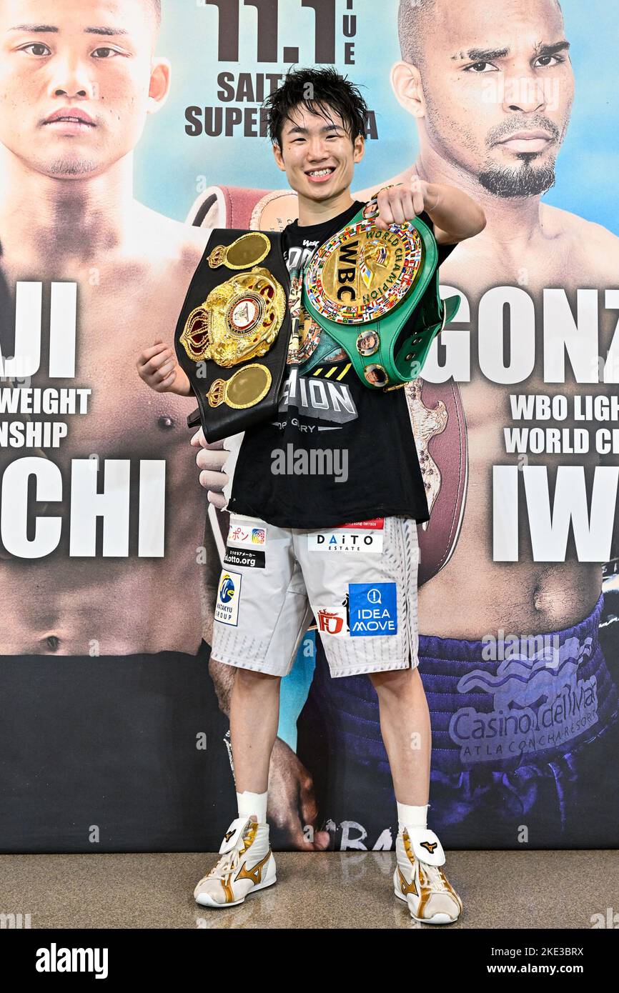 Saitama, Japan. 1st Nov, 2022. Kenshiro Teraji, WBA and WBC junior ...