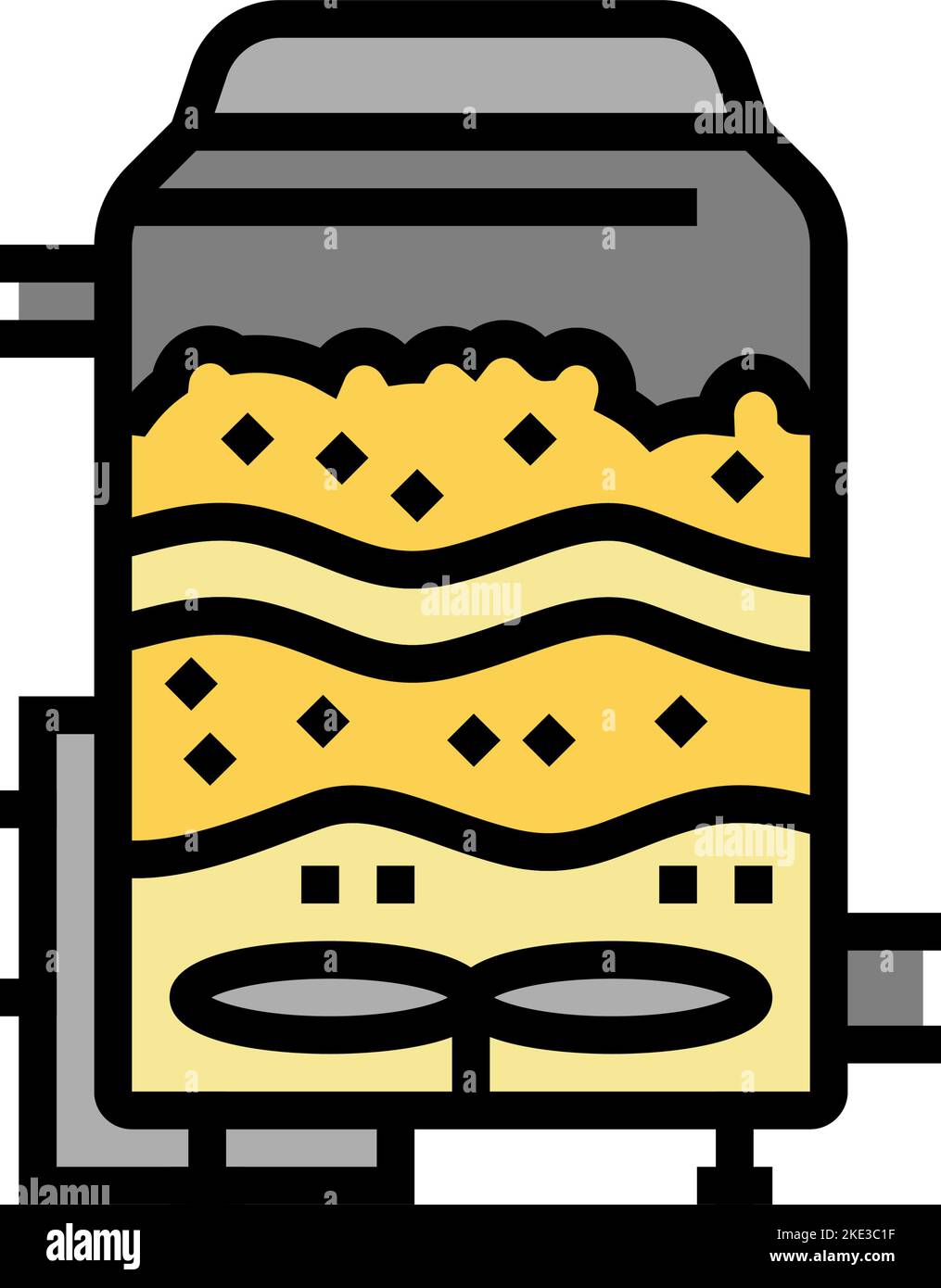 mixing mash beer production color icon vector illustration Stock Vector ...