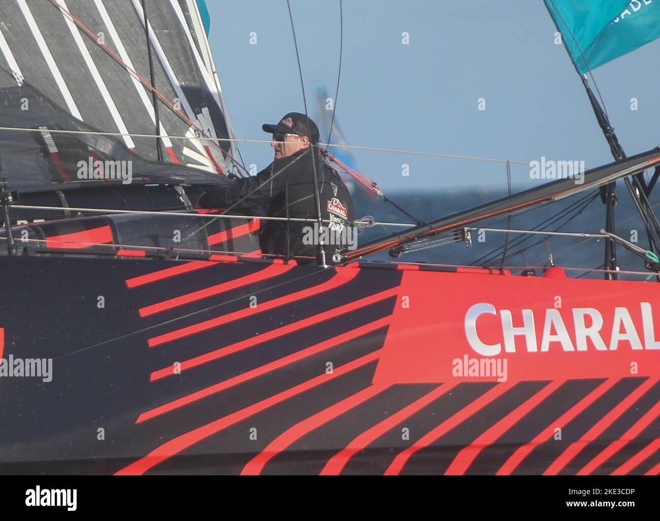 IMOCA CHARAL Skipper Jeremie Beyou during the Route du Rhum-Destination ... IMOCA CHARAL Skipper Jeremie Beyou during the Route du Rhum-Destination ...