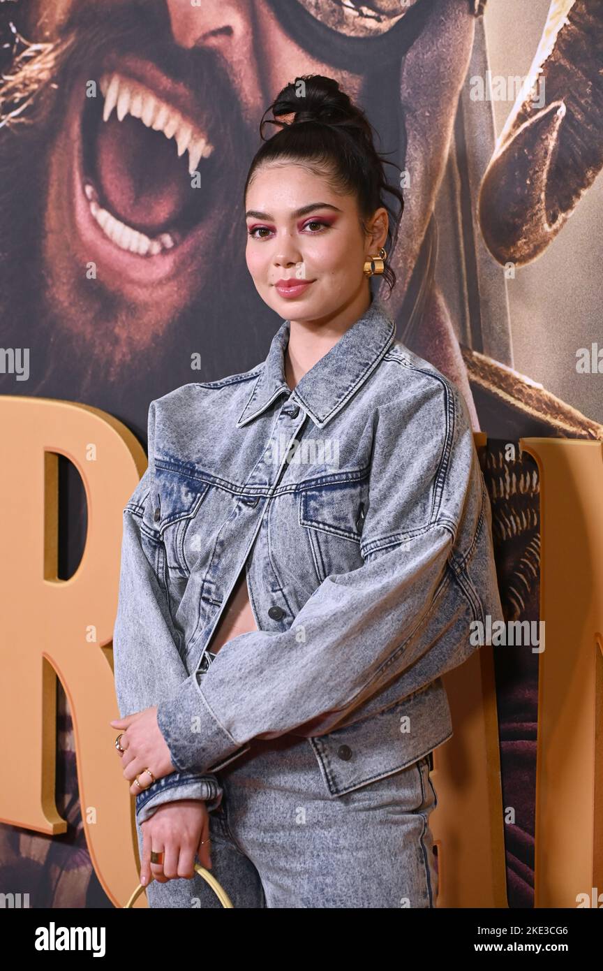 Los Angeles, USA. 09th Nov, 2022. Aulii Cravalho at the premiere for "Slumberland" at the AMC ...