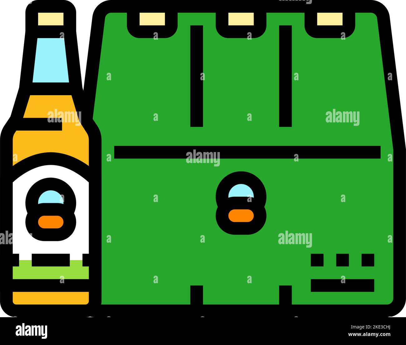 beer pack production color icon vector illustration Stock Vector Image ...