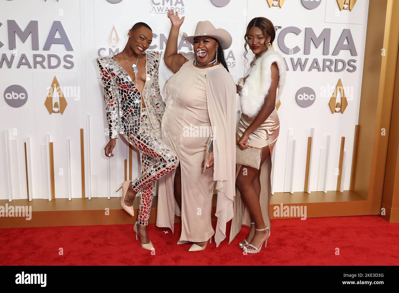 Danica Hart and Devynn Hart, and Trea Swindle of Chapel Hart arriving ...