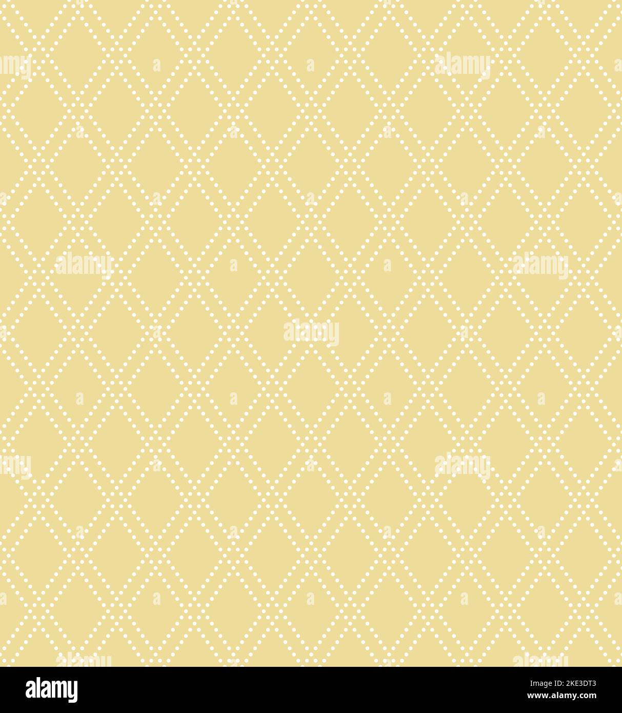 Geometric dotted yellow and white vector pattern. Seamless abstract ...