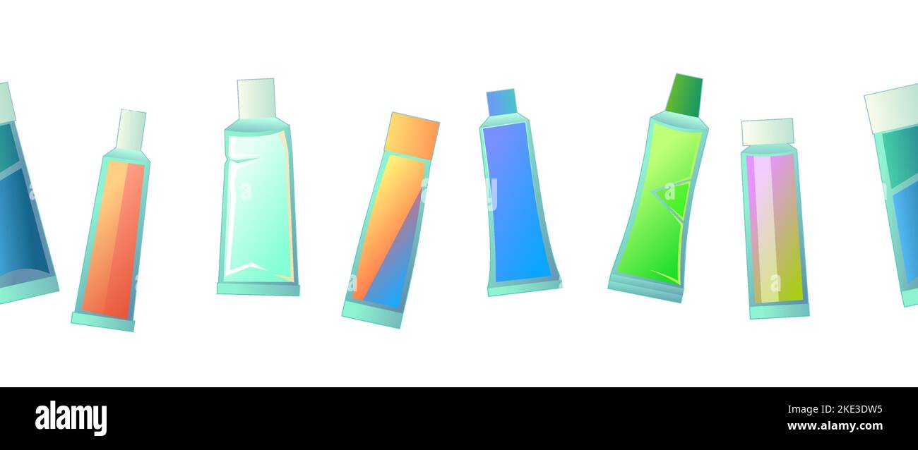 Tubes of toothpaste. Items for dental and oral care. Isolated on white ...