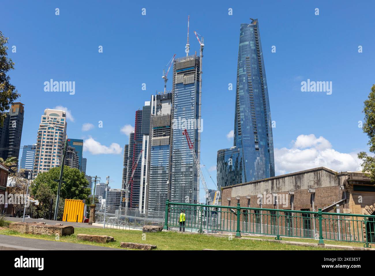 Crown Casino and high rise buildings at Barangaroo in Sydney city ...