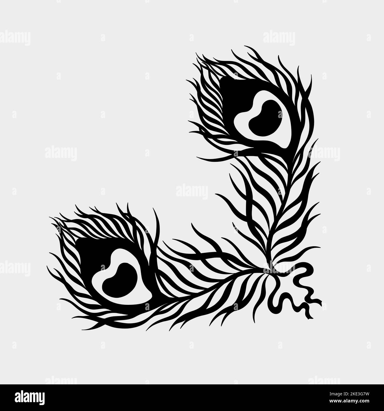 Corner Peacock feather vintage style set. Art deco, nouveau 1920-1930 ...