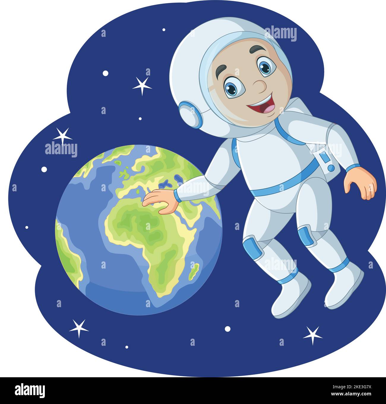 Cartoon astronaut in the outerspace Stock Vector Image & Art - Alamy