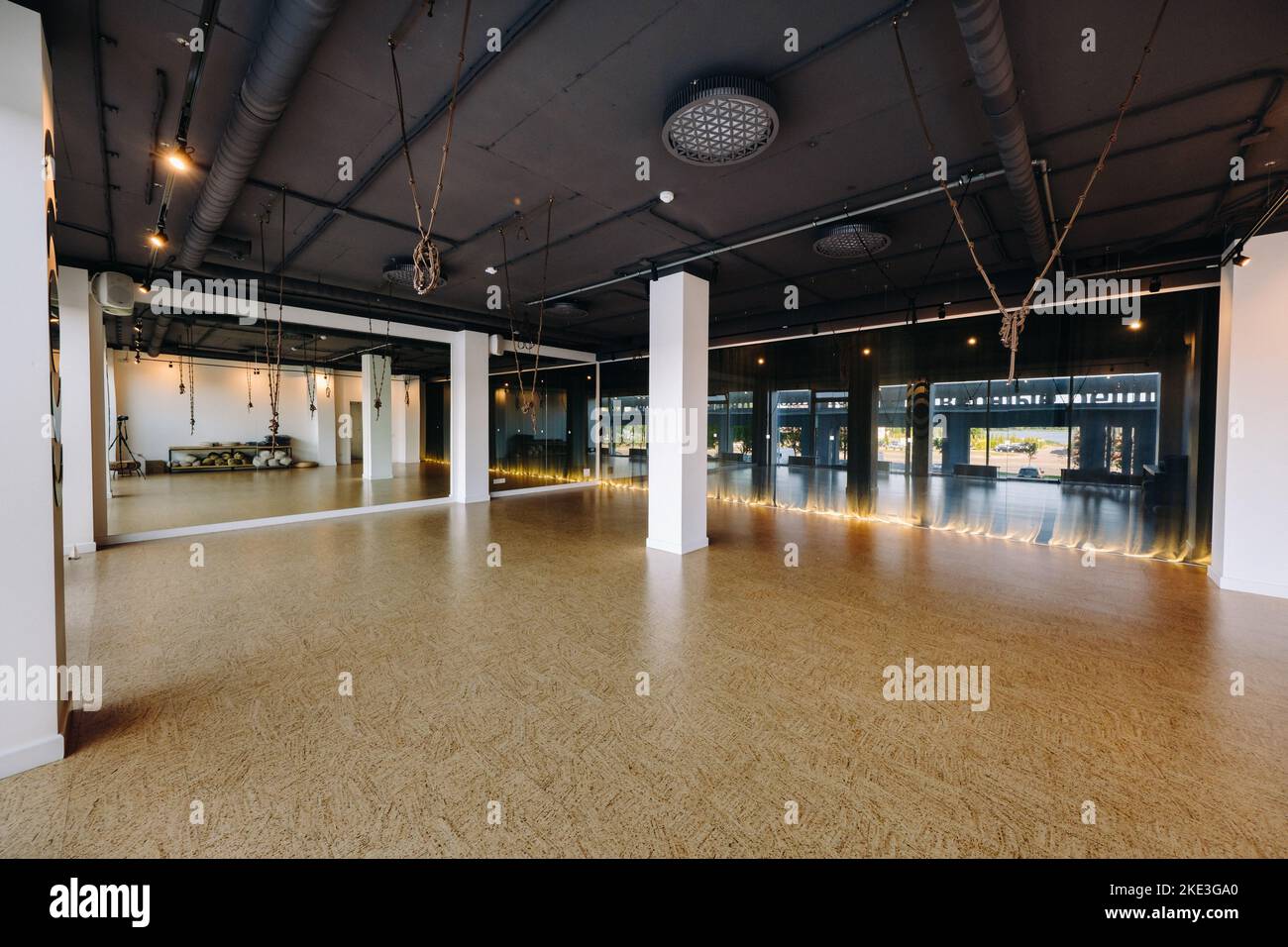 The interior of the Fitness room. Gym for Yoga classes Stock Photo - Alamy