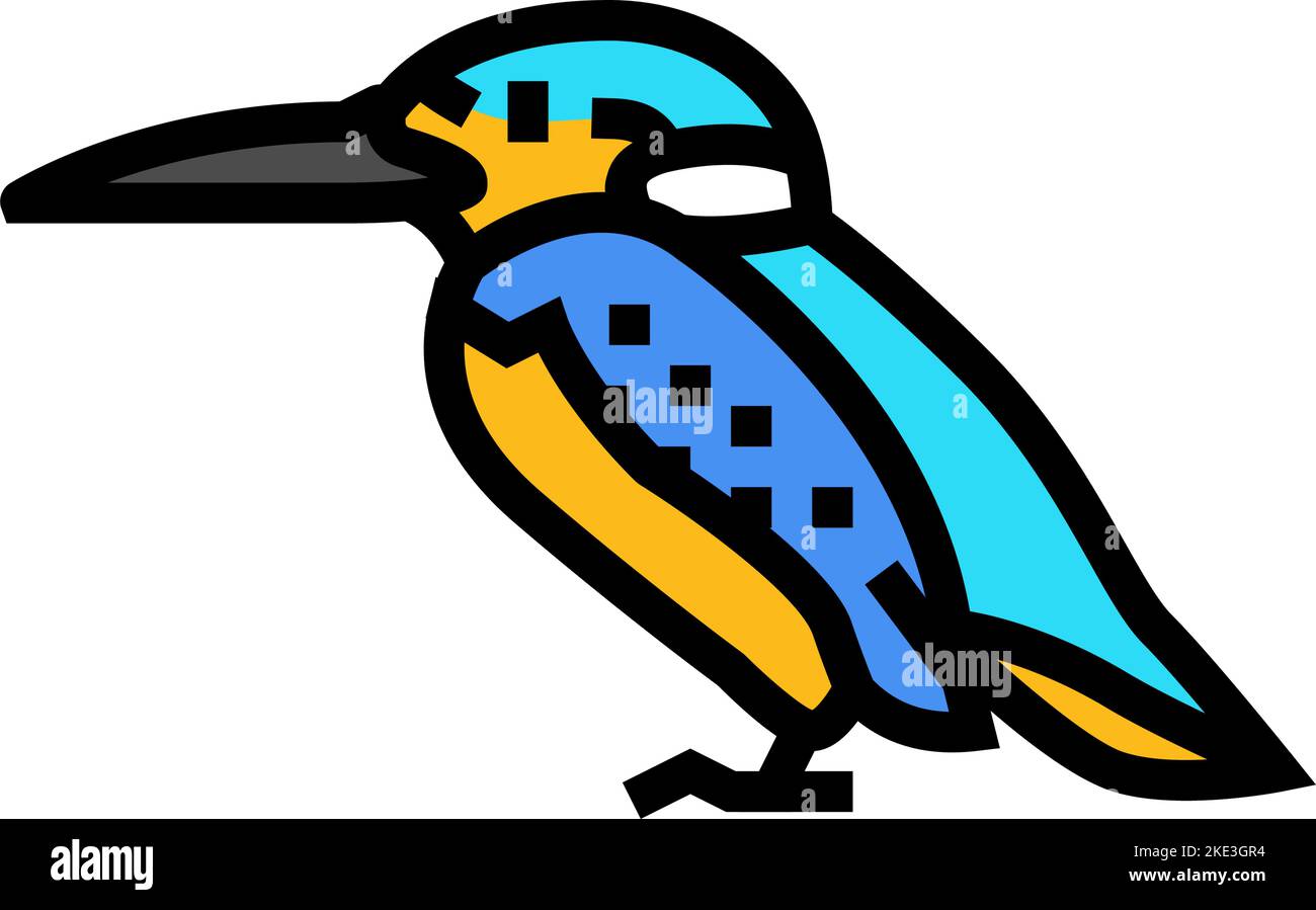 kingfisher bird exotic color icon vector illustration Stock Vector ...
