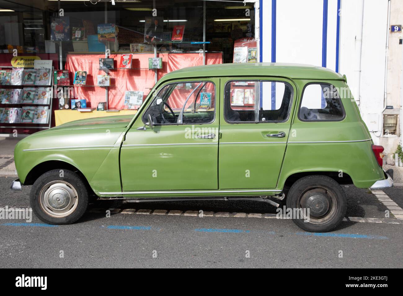 Bordeaux , Aquitaine France - 10 30 2022 : Renault 4 4l vintage green ...