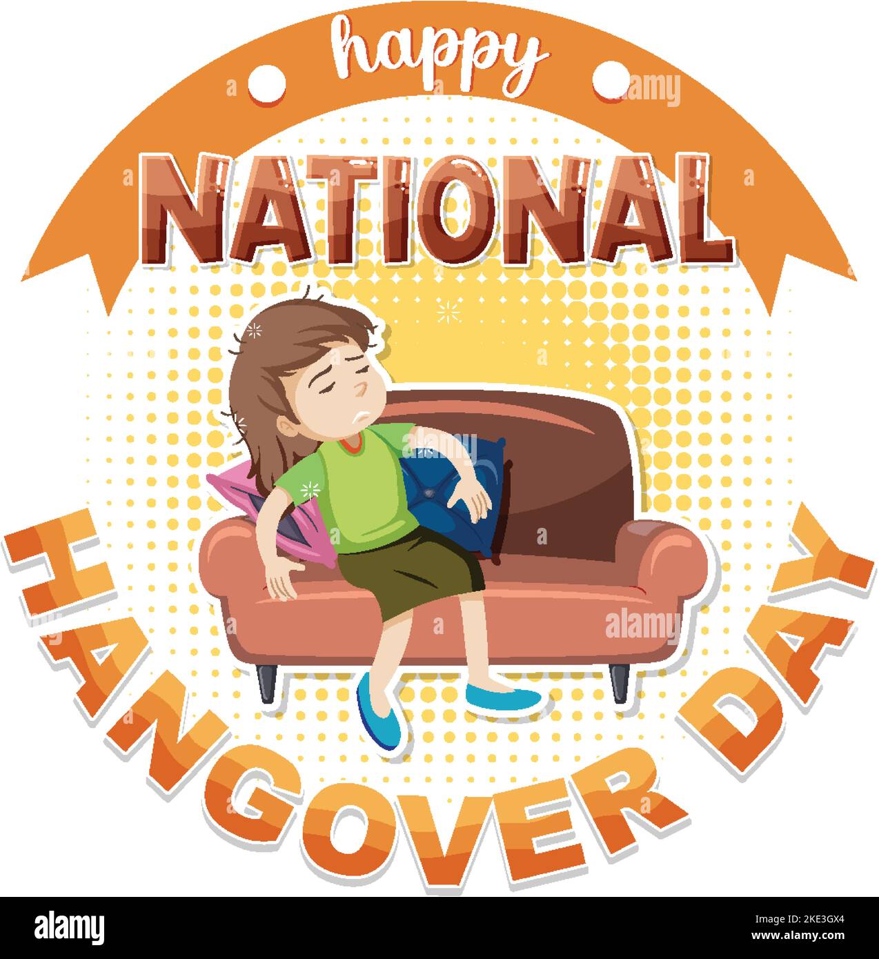 Happy National Hangover Day illustration Stock Vector Image & Art - Alamy