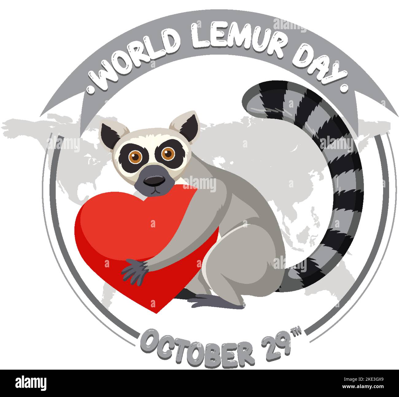 World Lemur Day Banner Design illustration Stock Vector Image & Art - Alamy
