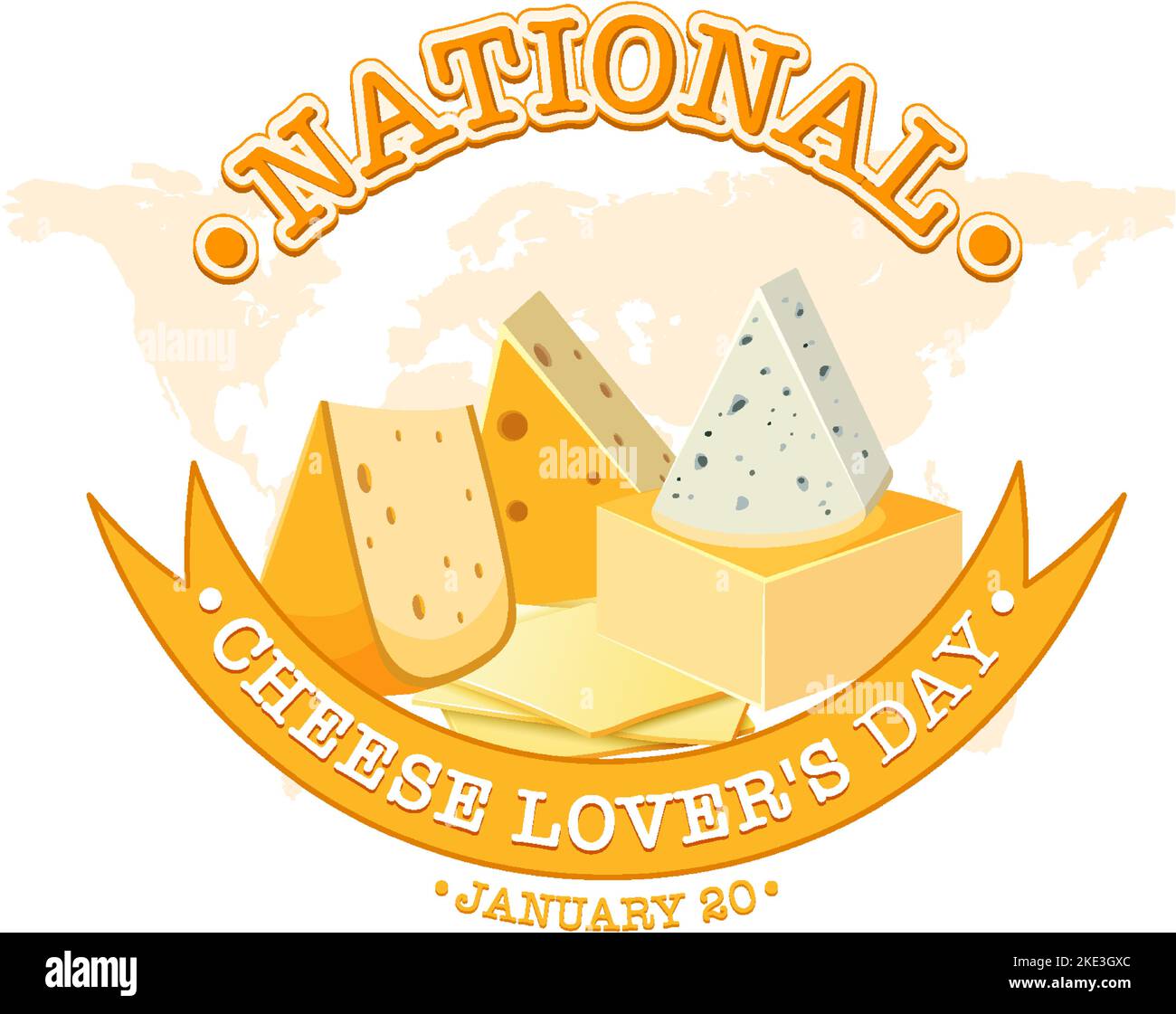 National cheese lovers day icon illustration Stock Vector Image & Art ...