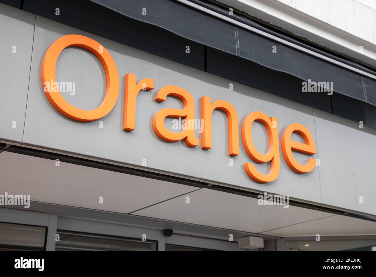 Logo orange telecommunications company logo sign hi-res stock ...