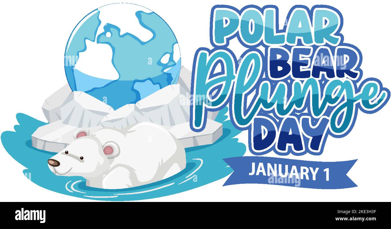 Polar Bear Plunge Day icon illustration Stock Vector Image & Art - Alamy