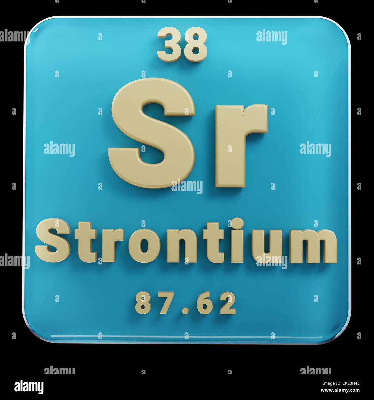 Beautiful abstract illustrations Standing black and red Strontium element of the periodic table ...