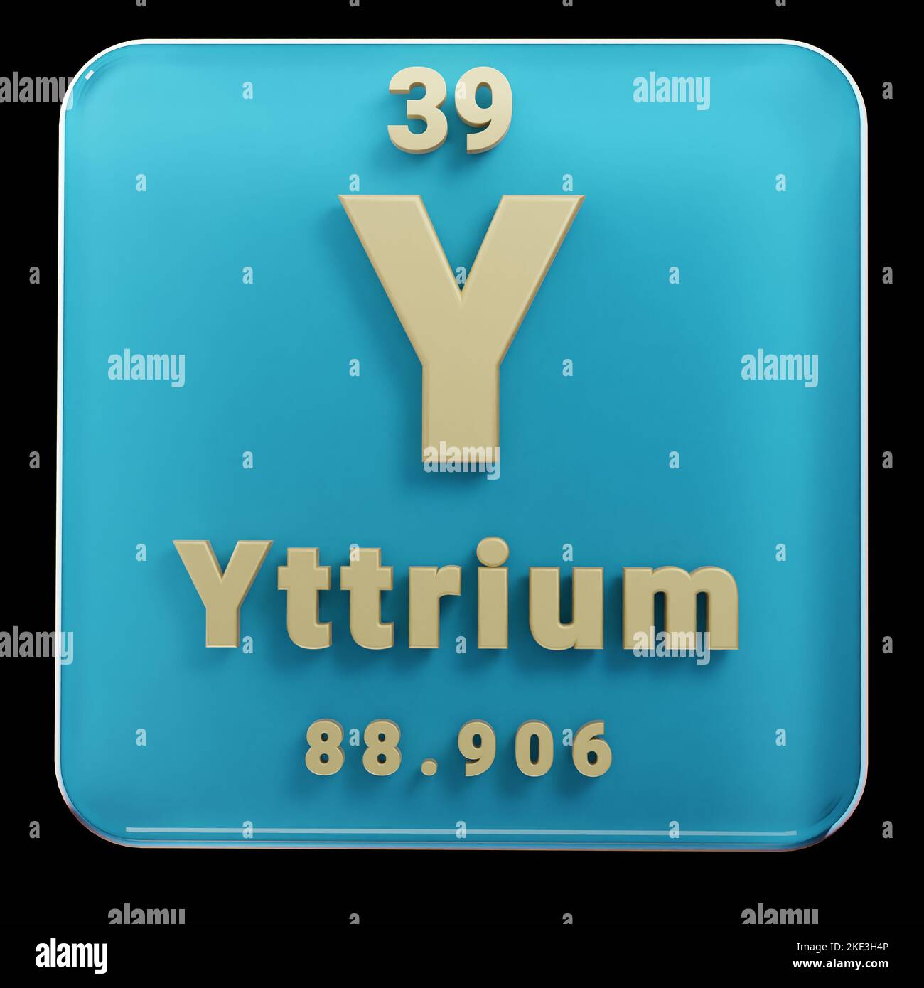 Beautiful abstract illustrations Standing black and red Yttrium element ...