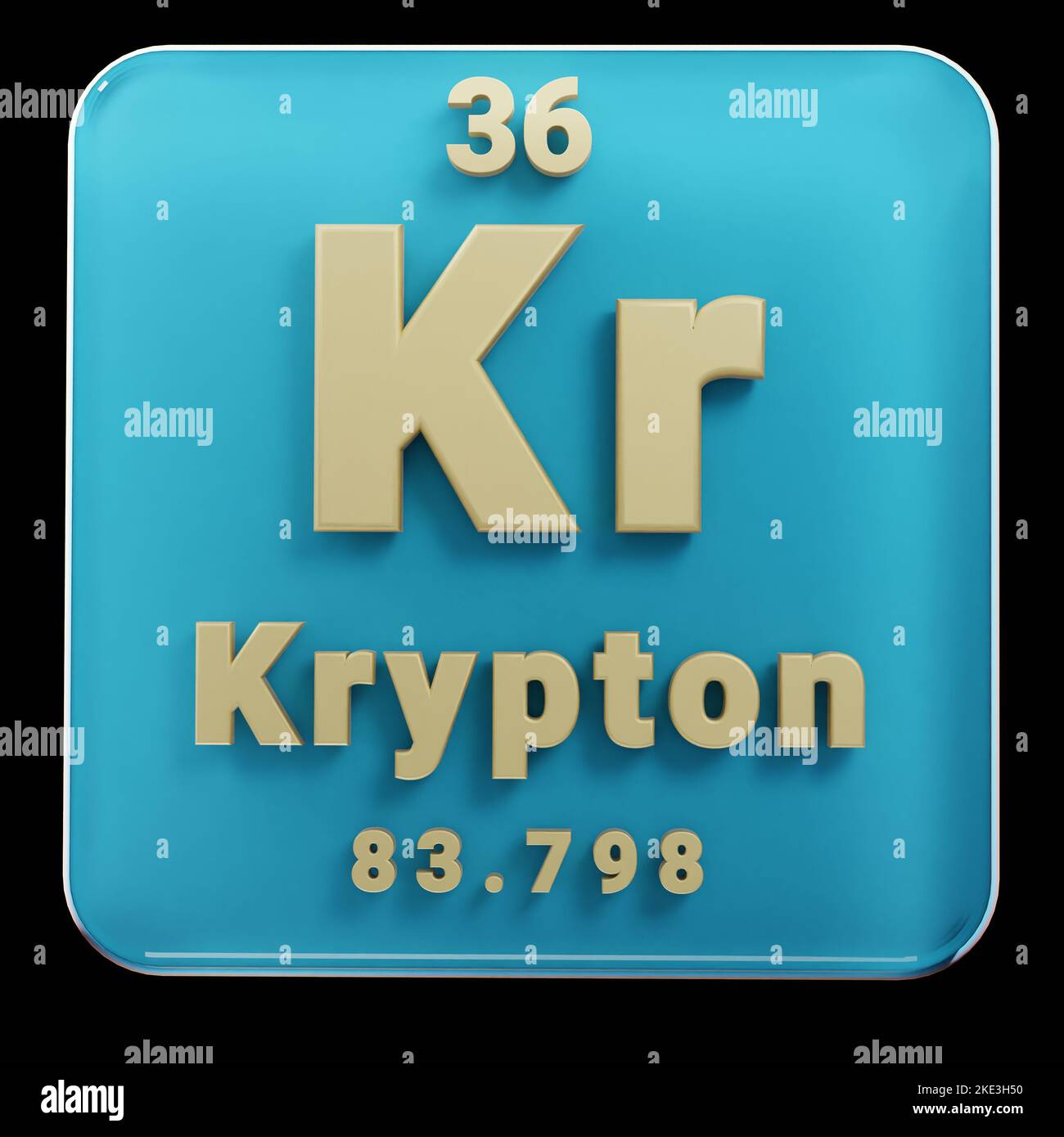 Beautiful abstract illustrations Standing black and red Krypton element ...