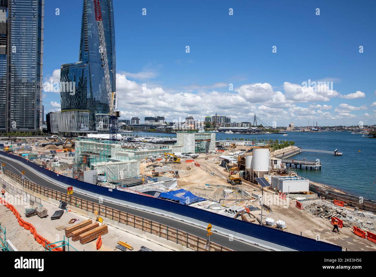 Crown Casino and high rise buildings at Barangaroo in Sydney city ...