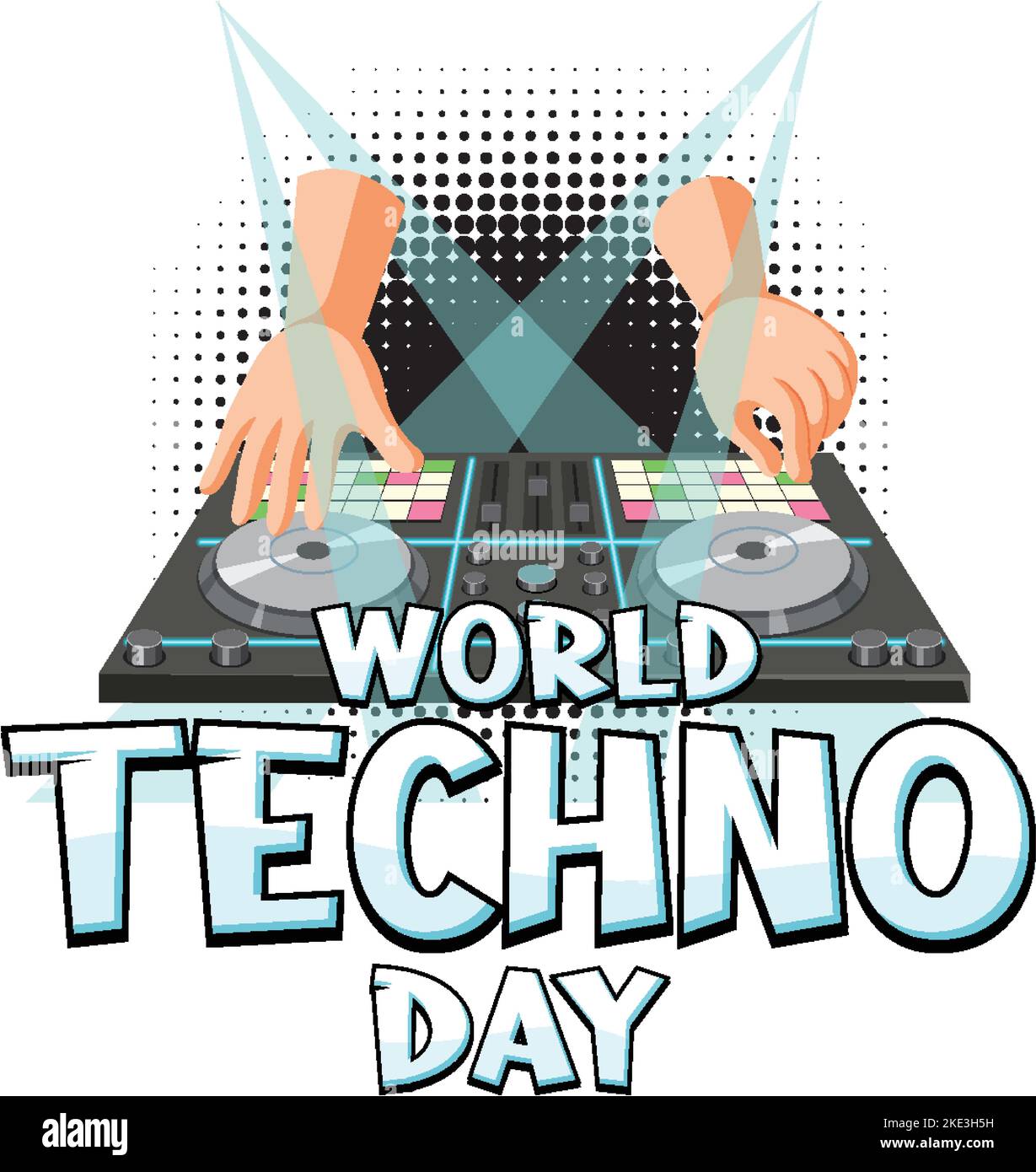 World Techno Day Banner Design illustration Stock Vector Image & Art ...