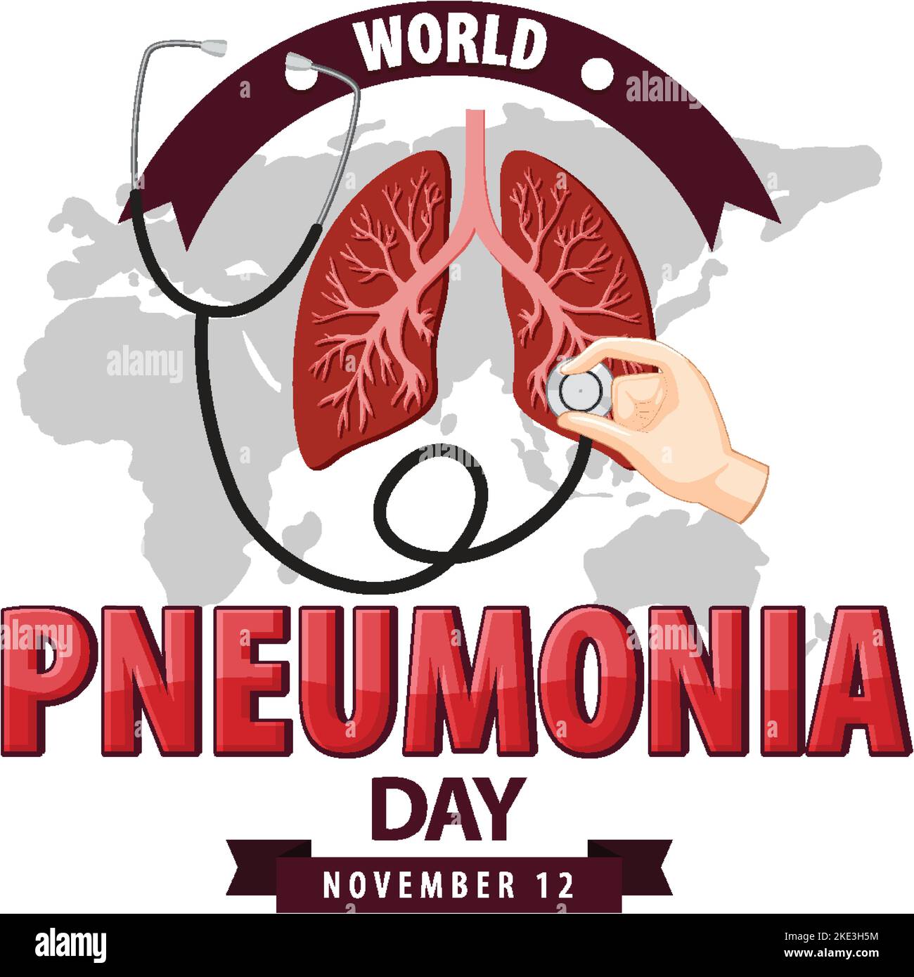 World Pneumonia Day Poster Design illustration Stock Vector Image & Art ...
