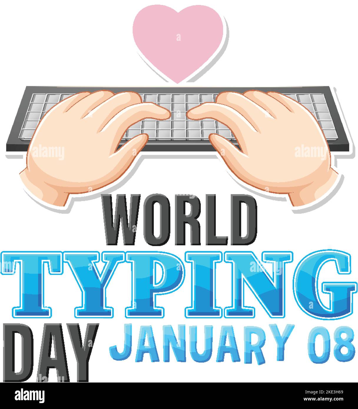 World typing day January icon illustration Stock Vector Image & Art - Alamy
