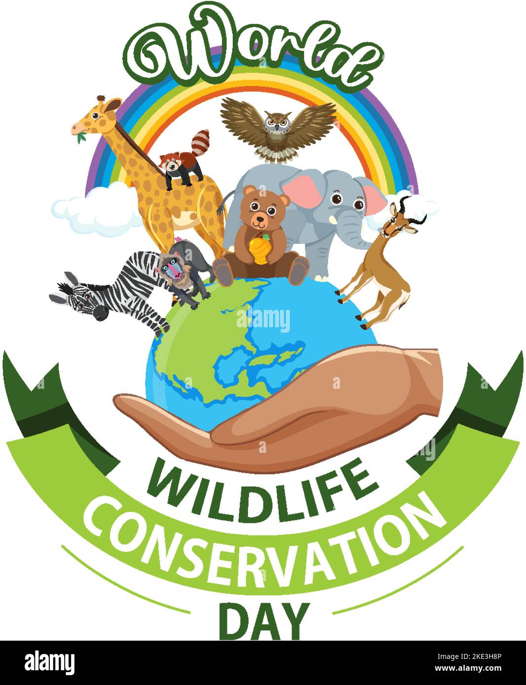 World Wildlife Conservation Day Banner Design illustration Stock Vector ...