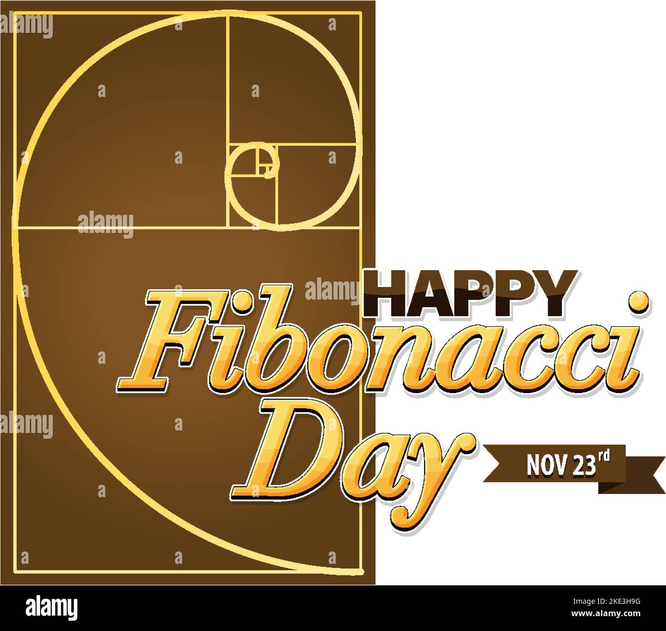 Fibonacci day poster design illustration Stock Vector Image & Art - Alamy