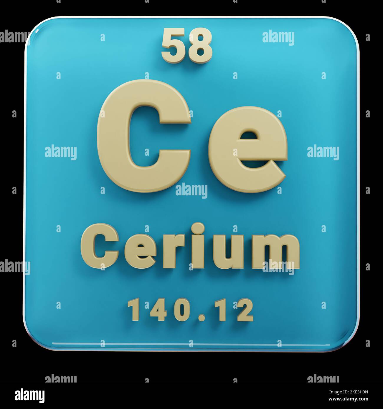 Beautiful abstract illustrations Standing black and red Cerium element ...