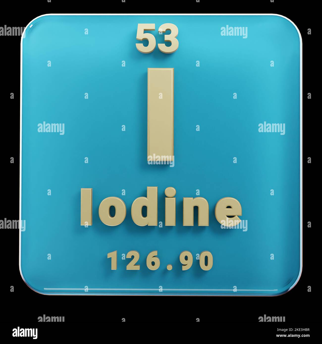 Beautiful abstract illustrations Standing black and red Iodine element ...