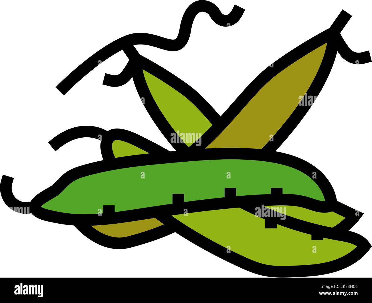 peas pod color icon vector illustration Stock Vector Image & Art - Alamy